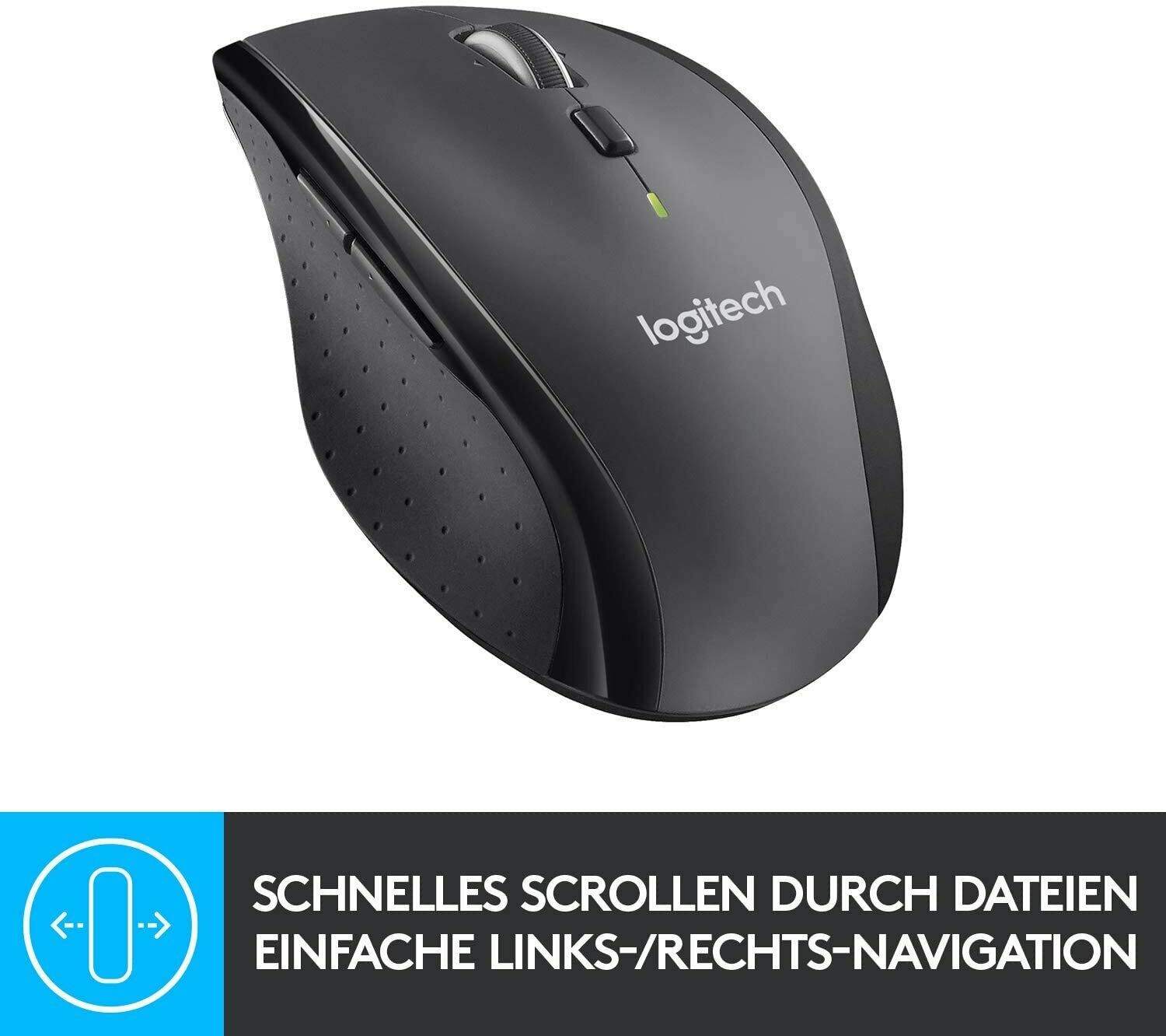 Logitech M705 Marathon Kabellose Maus, 2.4 GHz Verbindung, 1000 DPI