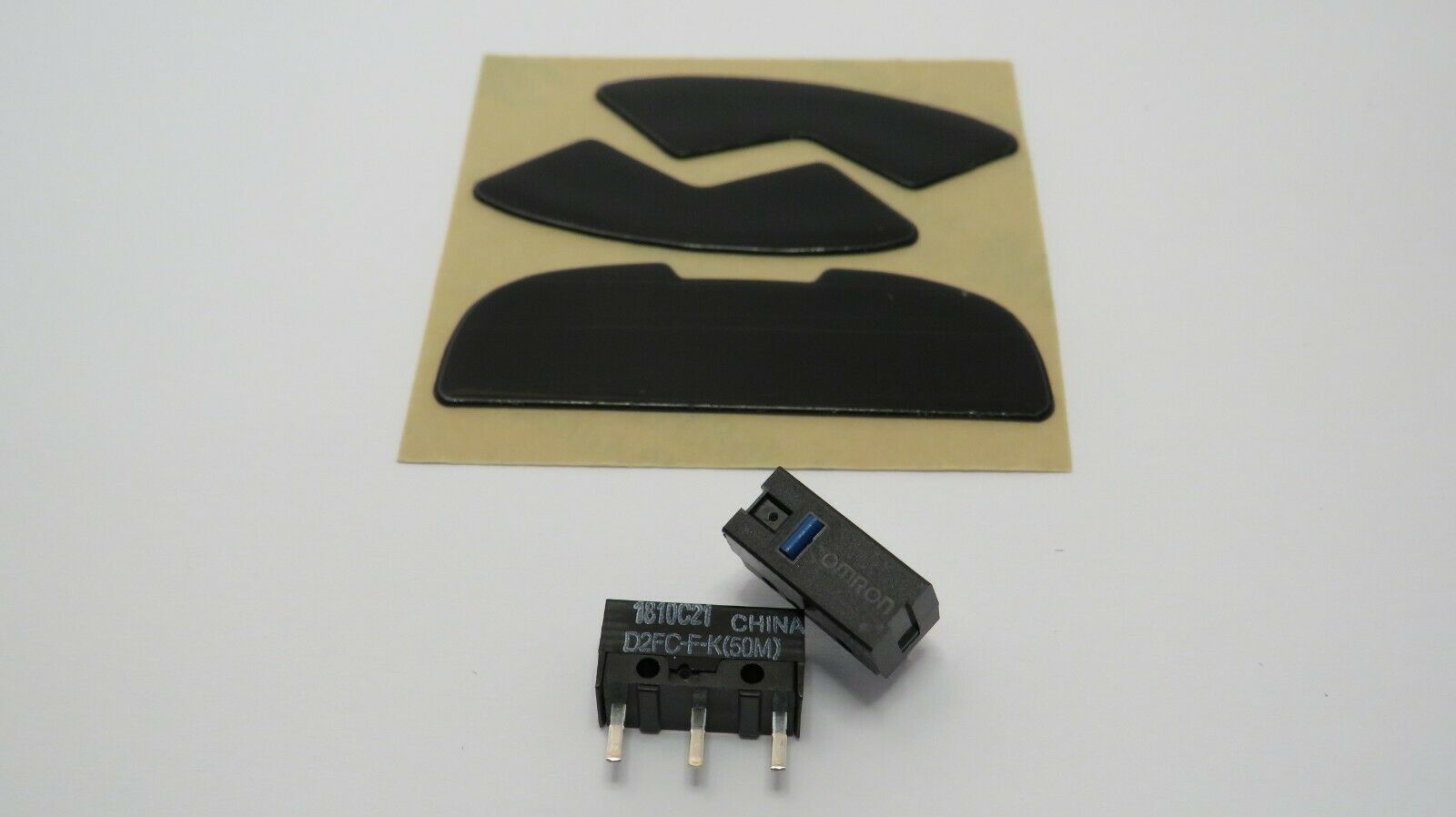 1x Logitech G300 & G300s Maus-Füße, Gleiter + 2x Omrom Schalter R & L